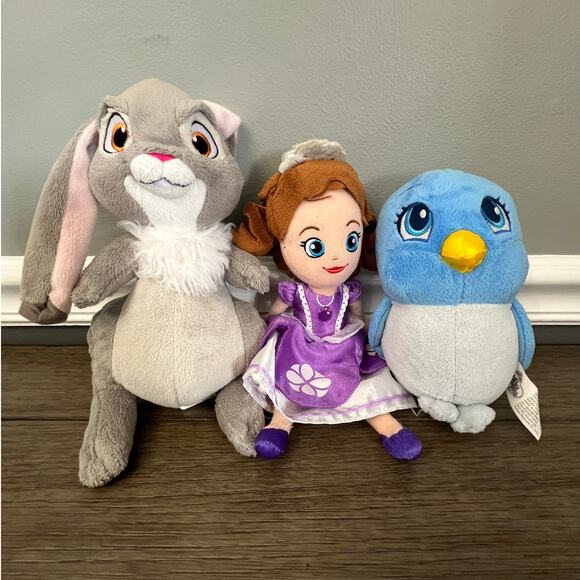 Disney | Toys | Sofia The First Clover Sofia Mia Plush Set | Poshmark